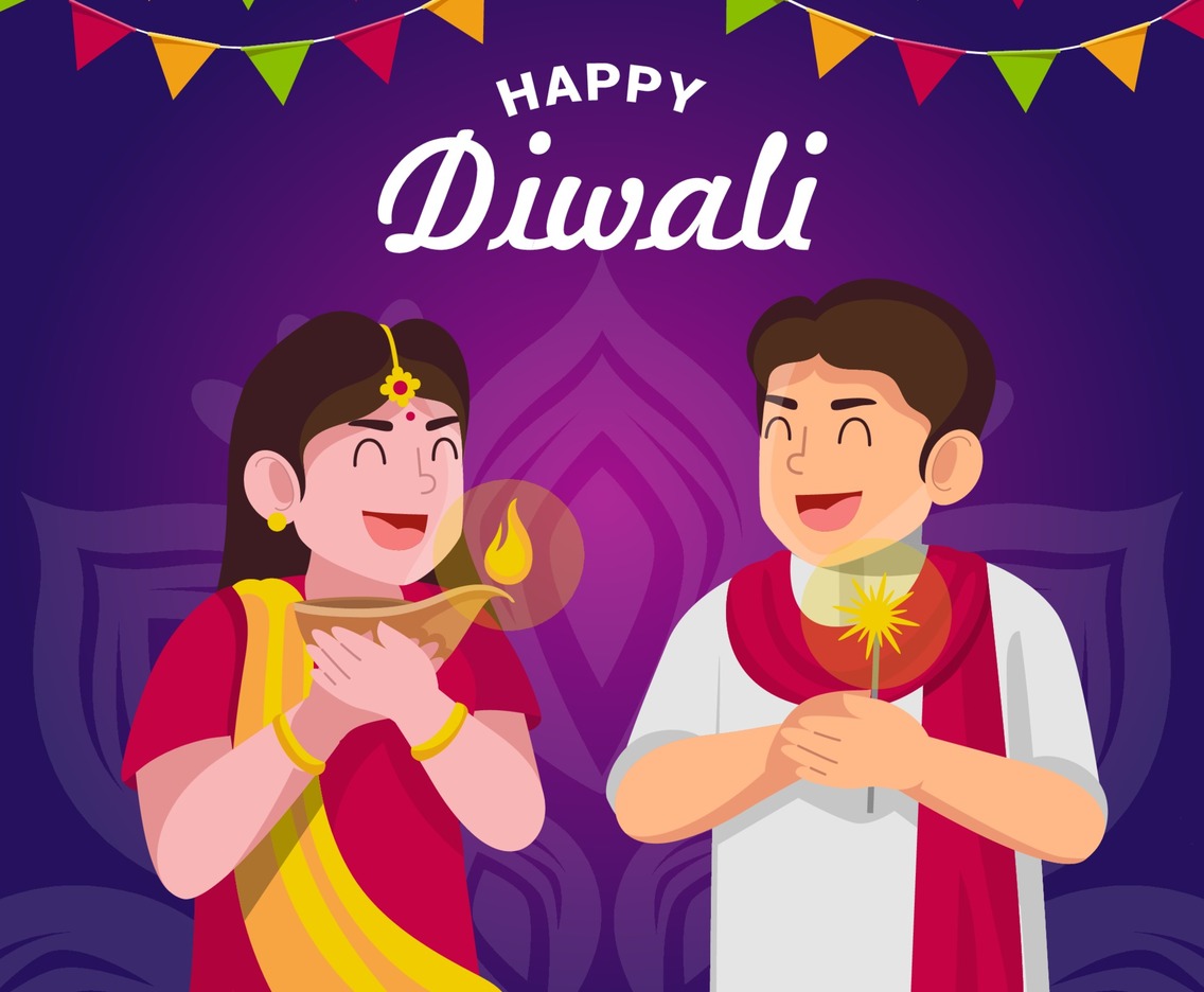 People Celebration Diwali Festival Vector Art & Graphics | freevector.com