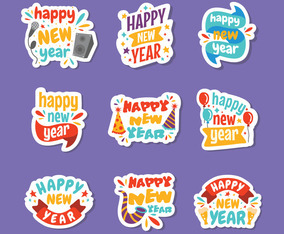 Party Sticker Vector Art & Graphics | freevector.com