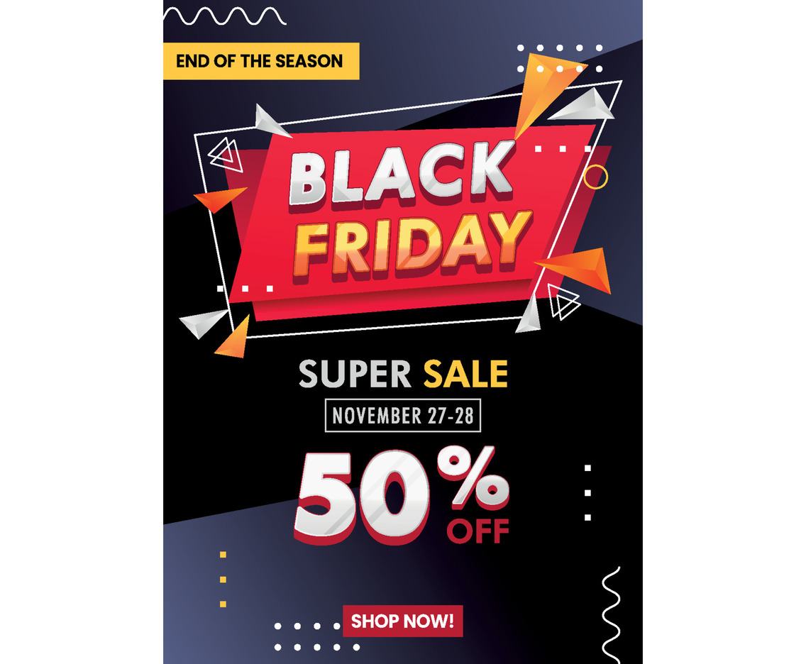 Black Friday Promotion Poster Vector Art & Graphics | freevector.com