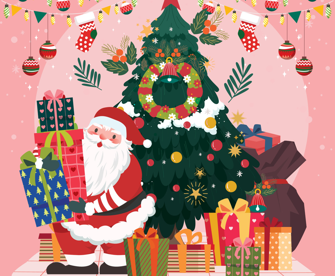 Gift Christmas Concept Vector Art & Graphics | freevector.com