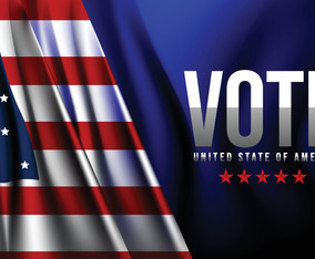 General United States Election Background With American Flag Vector Art ...