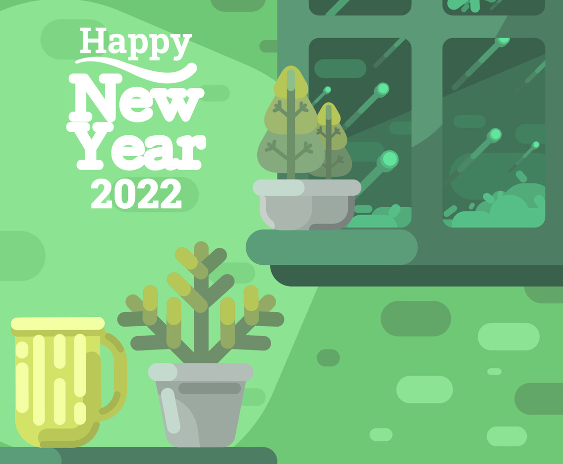 New Year Green Background Concept Vector Art & Graphics | freevector.com