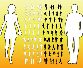 People Silhouettes And Outlines Vector Art & Graphics | freevector.com