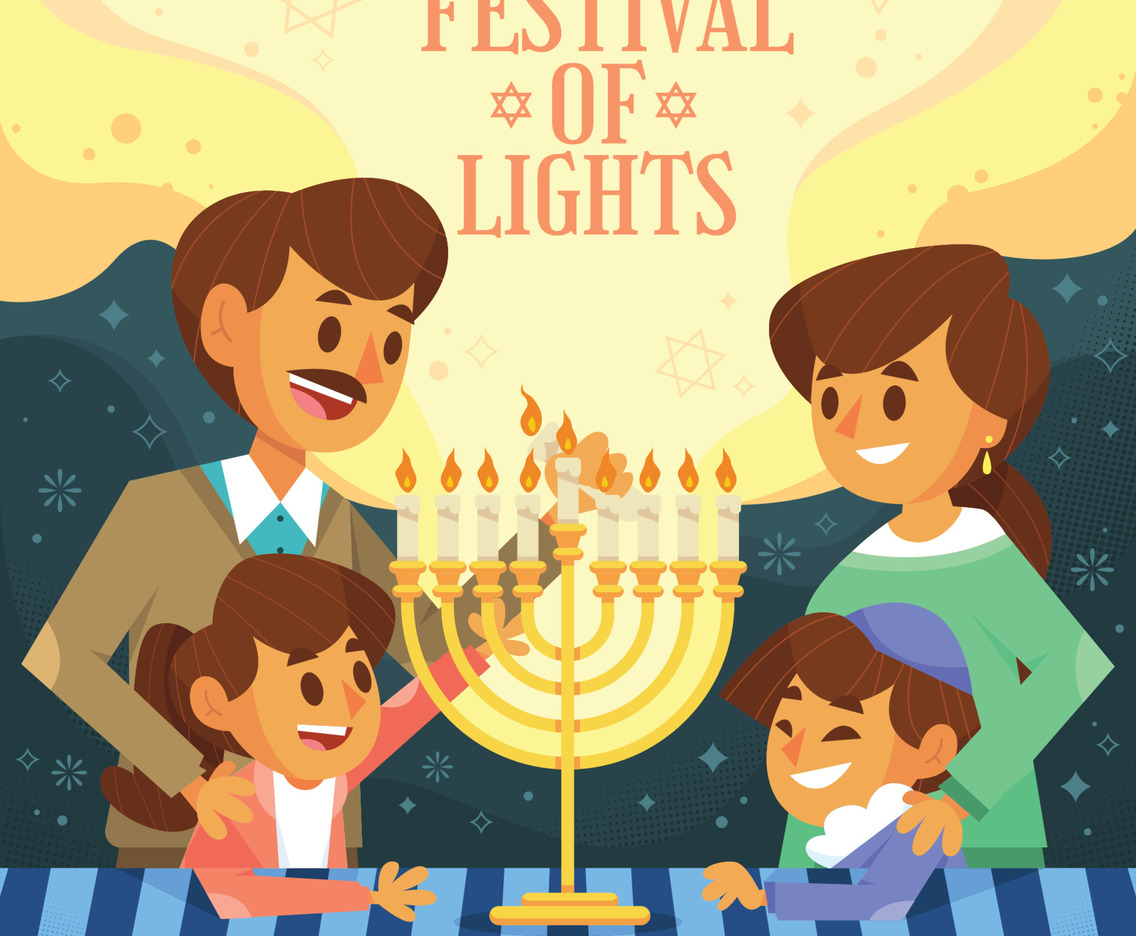 Menorah The Festival Of Light Vector Art & Graphics | freevector.com