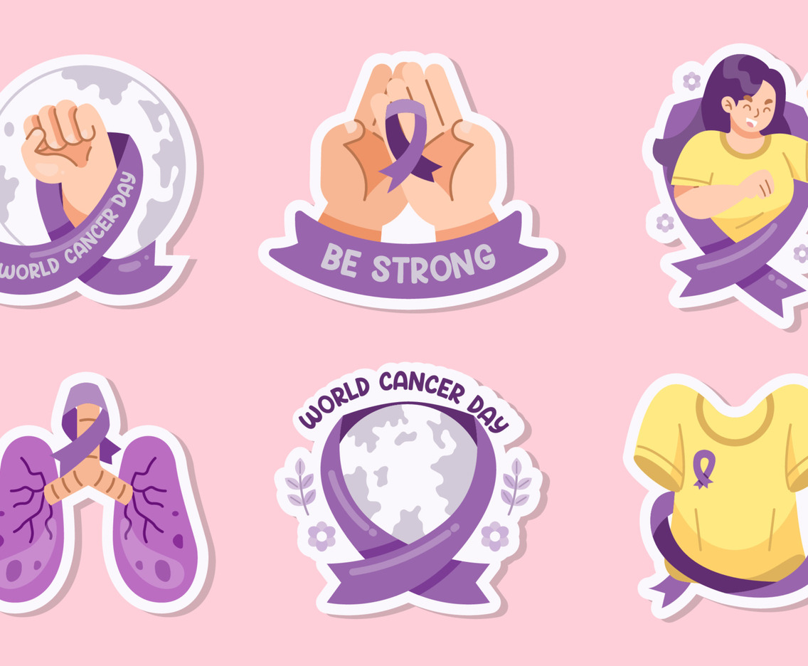 Set Of World Cancer Day Icons Vector Art & Graphics | freevector.com