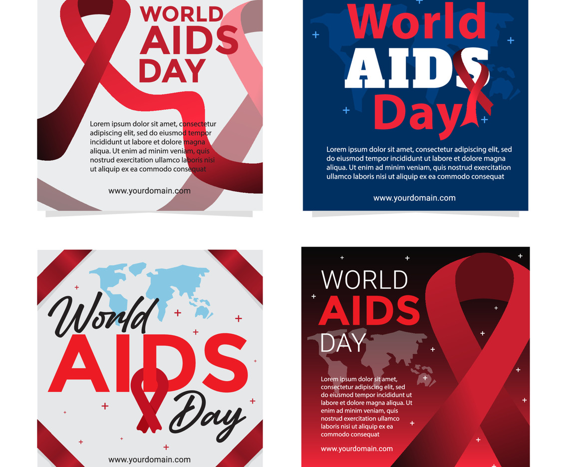 World Aids Social Media Post Concept Vector Art & Graphics | freevector.com