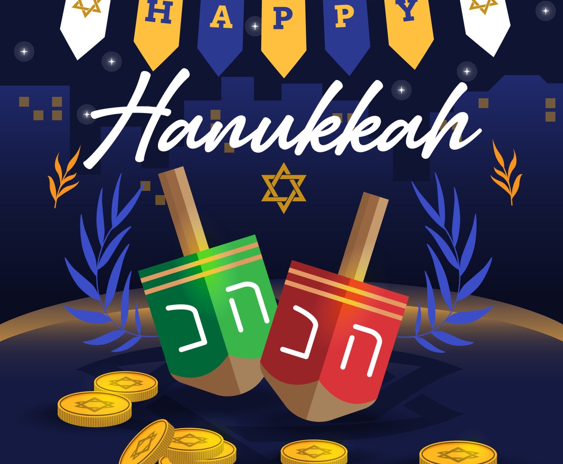 Happy Hanukkah Concept Vector Art & Graphics | freevector.com