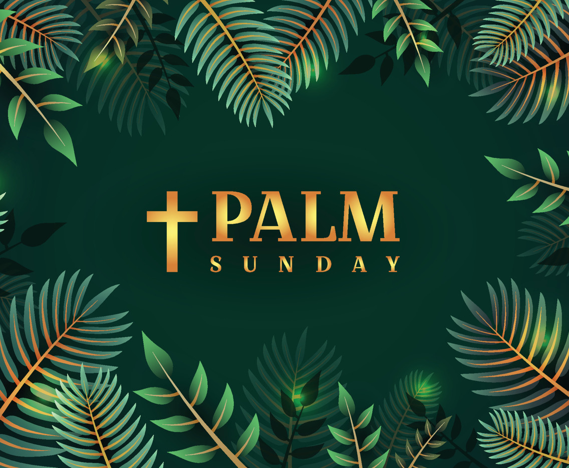 Green Palm Sunday Background Template Vector Art & Graphics ...