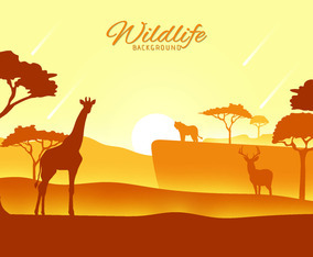 Wildlife Background Vector Art & Graphics | freevector.com