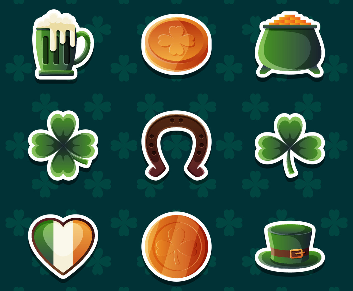 St. Patrick's Day Sticker Vector Art & Graphics | freevector.com