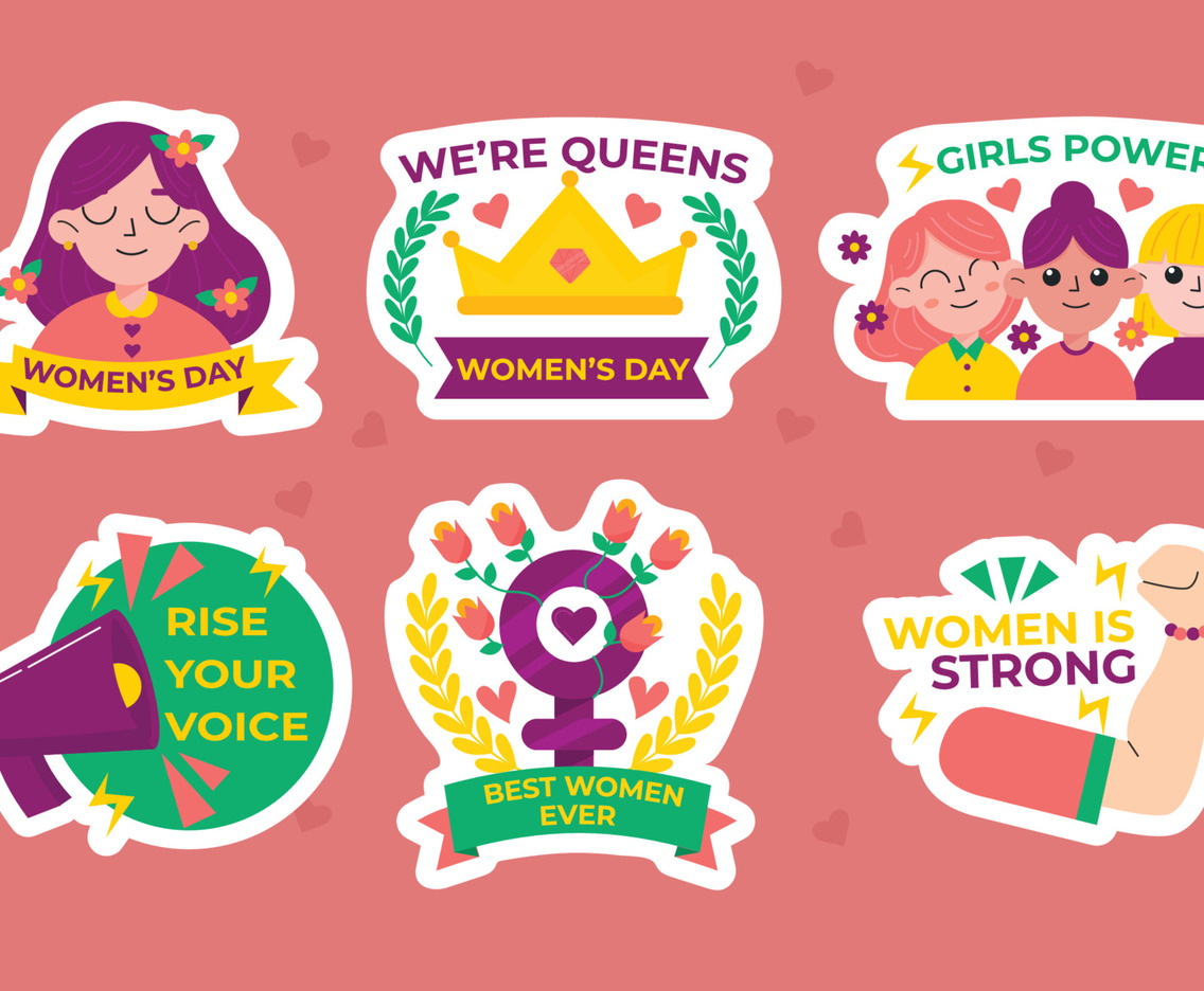International Women Day Sticker Vector Art & Graphics | freevector.com