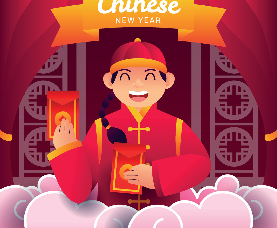 Red Pocket Celebration Chinese New Year Vector Art & Graphics ...