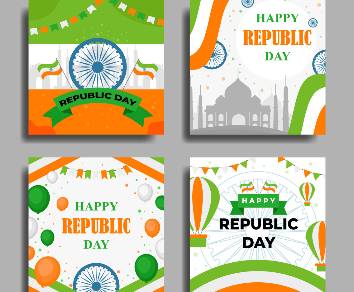 Republic Day Social Media Post Vector Art & Graphics | freevector.com