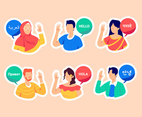 World Language Diversity Vector Art & Graphics | freevector.com