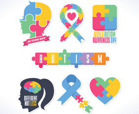 World Autism Day Sticker Set Vector Art & Graphics | freevector.com