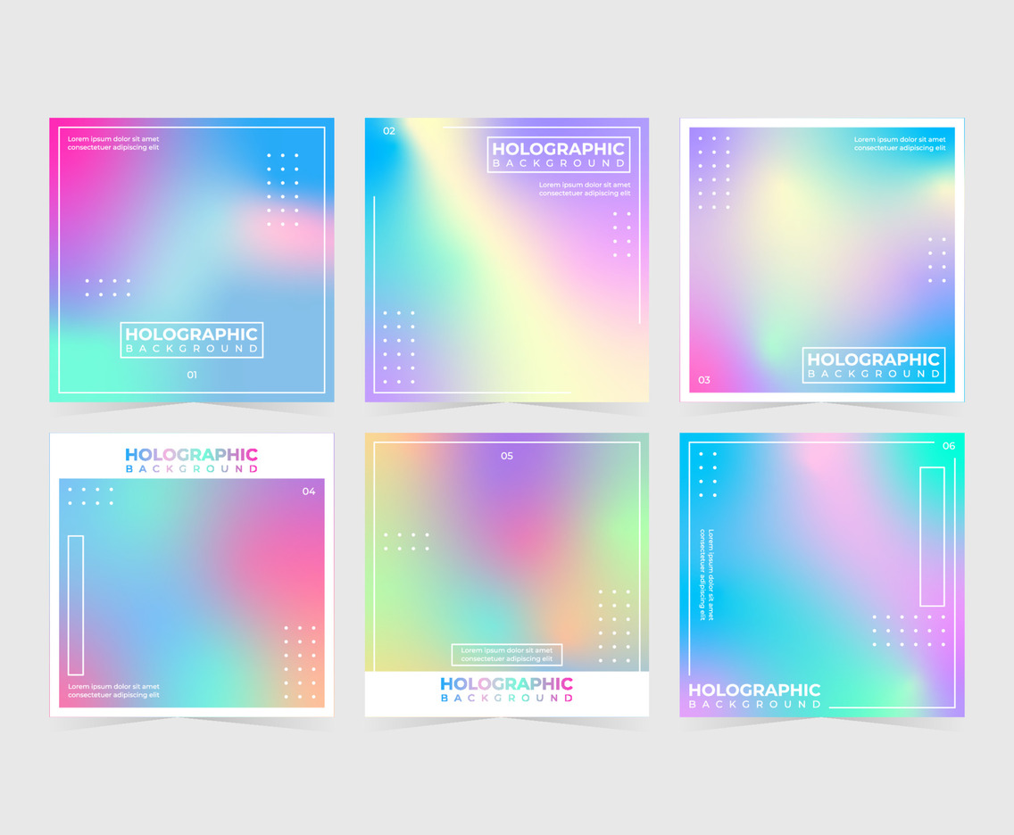 Holographic Background Collection Vector Art & Graphics | freevector.com