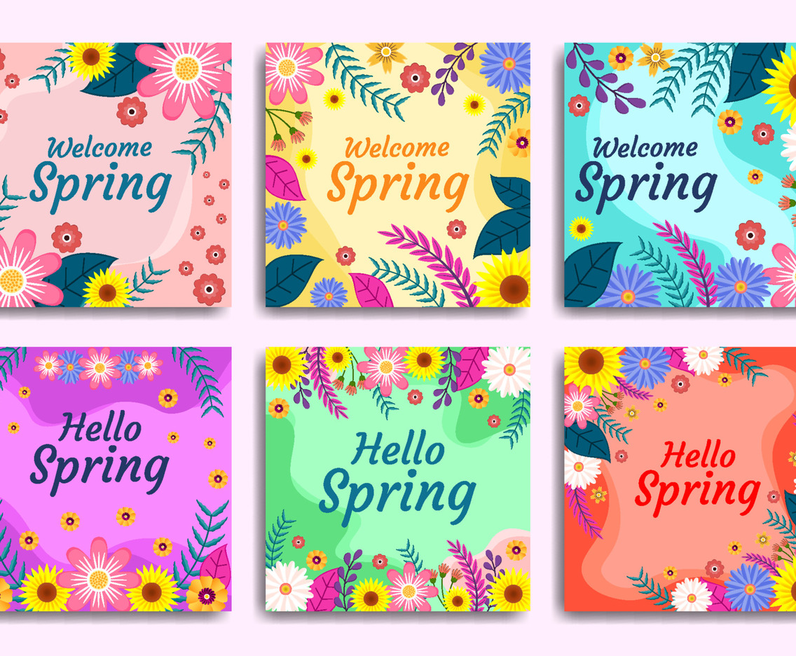 Spring Floral Social Media Template Vector Art & Graphics | freevector.com