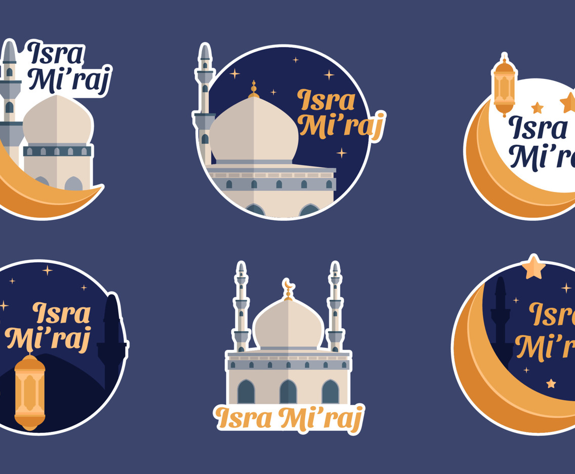Isra Mi'raj Sticker Collection Vector Art & Graphics | freevector.com