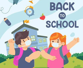Activities New Normal Back To School Theme Vector Art & Graphics ...