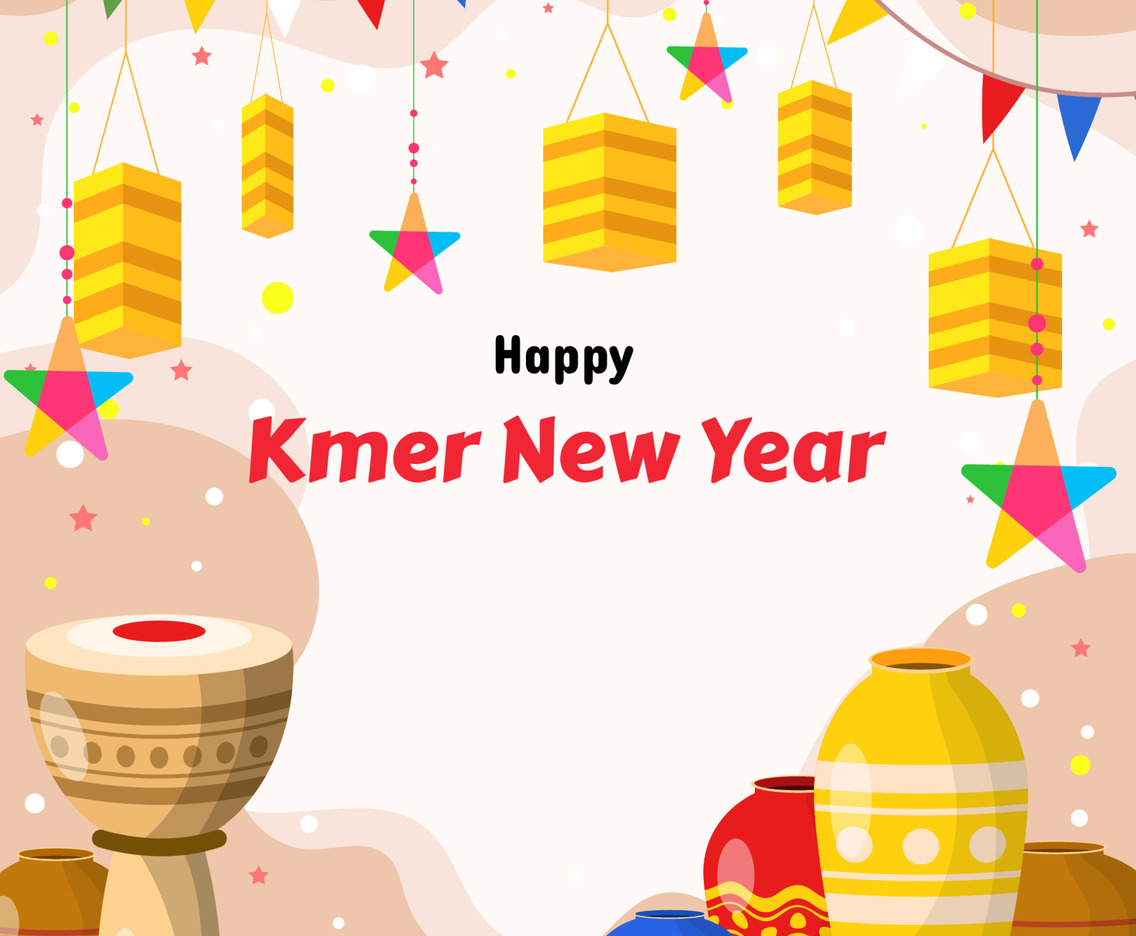 Happy Khmer New Year Design Vector Art & Graphics | freevector.com