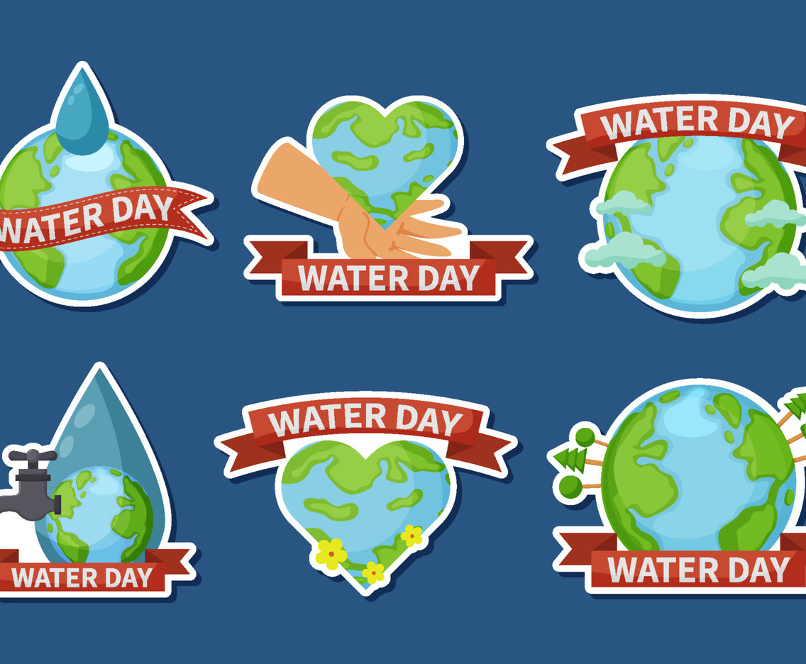 Collection Of World Water Day Sticker Pack Vector Art & Graphics ...