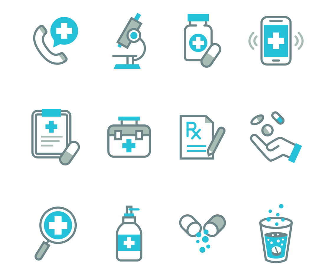 Set Of Medicine And Health Care Icon Vector Art & Graphics | freevector.com