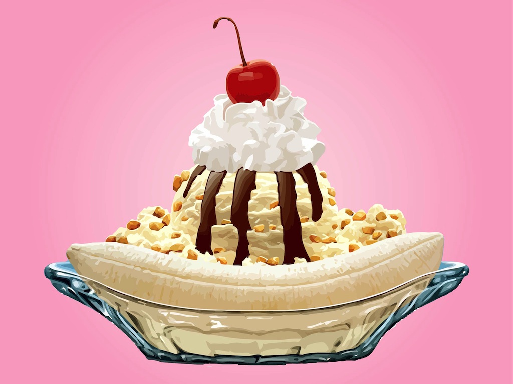 Clipart Banana Split