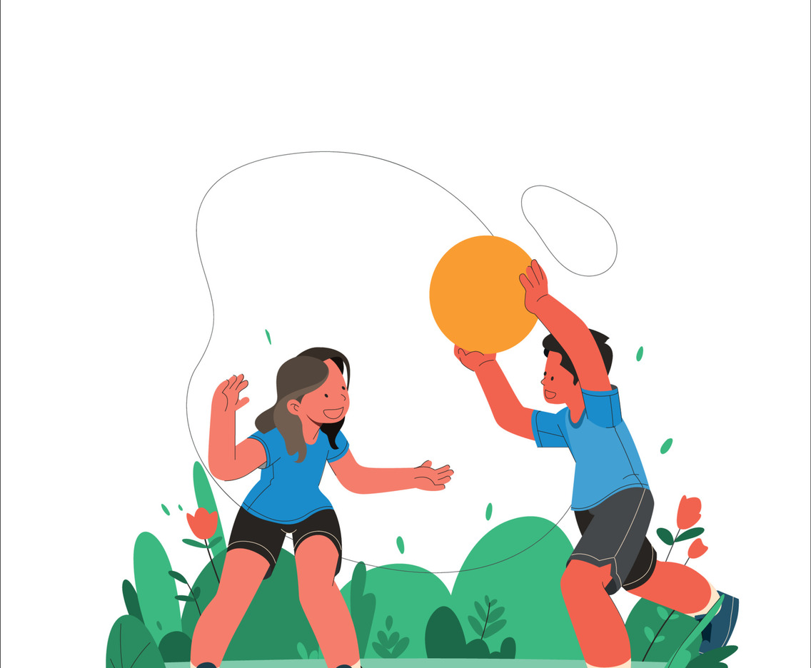 Children Playdate Together At The Playground Vector Art & Graphics ...