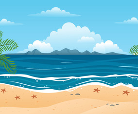 Summer Beach Vector Art Vector Art & Graphics | freevector.com