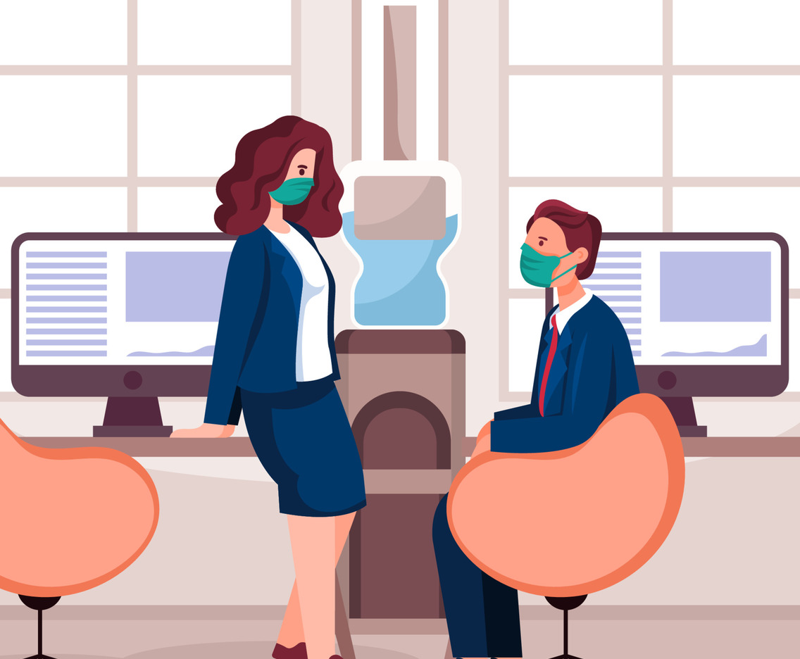 New Normal Activity At Office Vector Art & Graphics | freevector.com