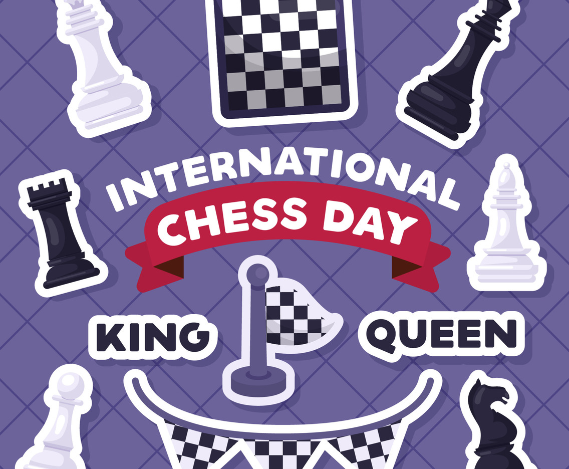 International Chess Day Sticker Set Vector Art & Graphics | freevector.com