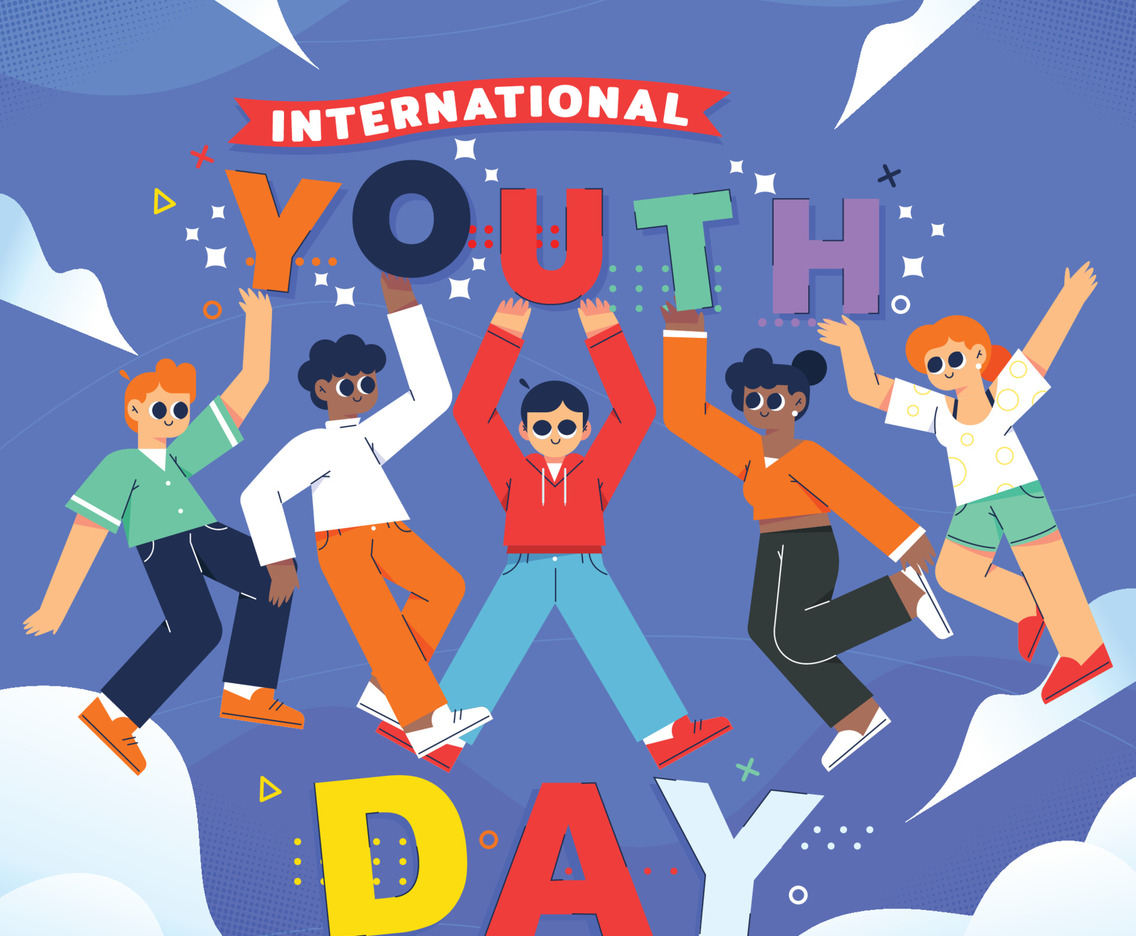 Young Generation Celebrate Youth Day Vector Art & Graphics | freevector.com