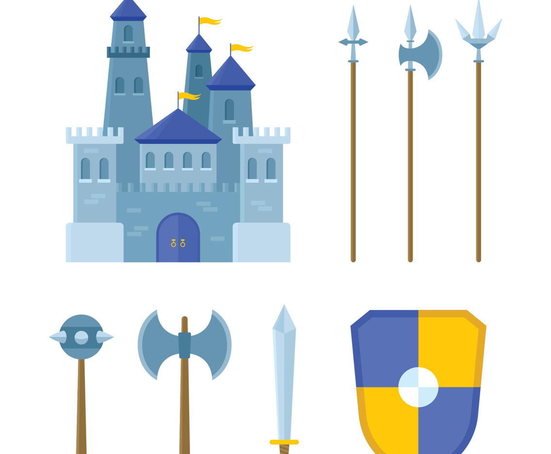 Set Of Kingdoms Element Icons Vector Art & Graphics | freevector.com