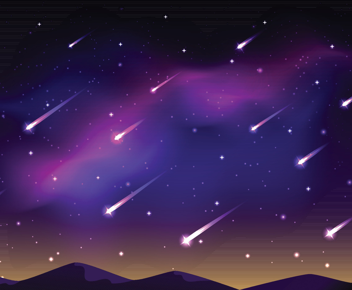 Meteor Shower Background Vector Art & Graphics | freevector.com