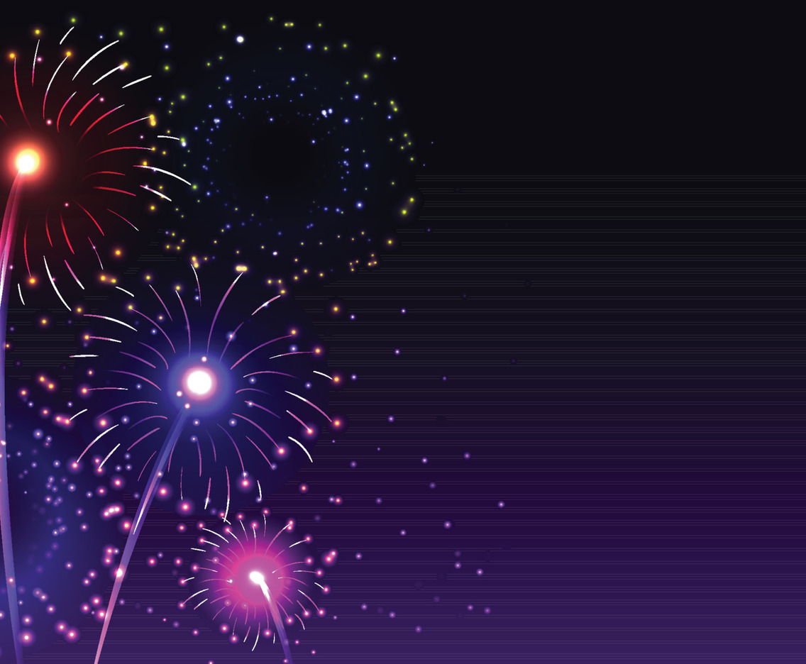 Fireworks On Night Background Vector Art & Graphics | freevector.com