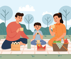 Family Eating Vector Art & Graphics | freevector.com