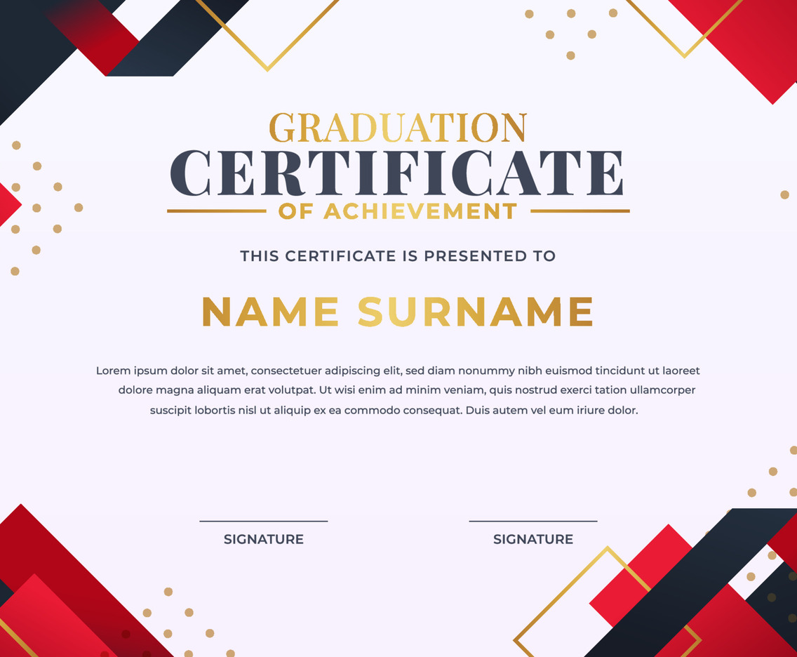 Graduation Certificate Background Template Vector Art & Graphics ...