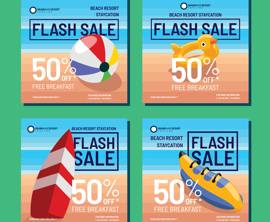 Staycation Flash Sale Vector Art & Graphics | freevector.com