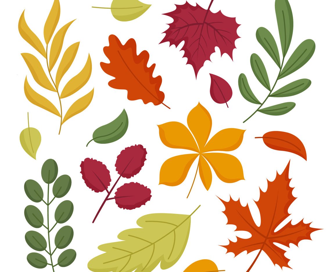 Fallen Leaves Icon Set Vector Art & Graphics | freevector.com