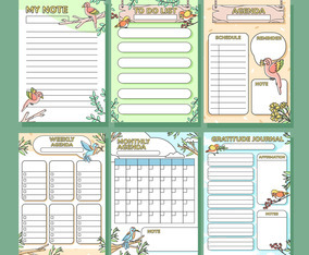 Cute Little Mermaids Journal Template Vector Art & Graphics ...