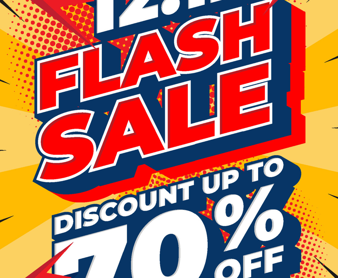 Flash Sale Promotional Poster Concept Vector Art & Graphics ...