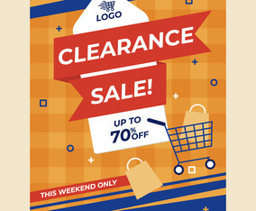Clearance Sale Poster Template Vector Art & Graphics | freevector.com