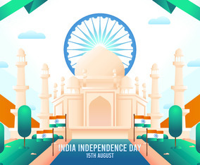 India Independence Day Background With Flag And Balloons Composition ...