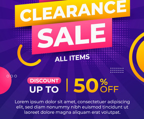 Modern Clearance Sale Poster Template Vector Art & Graphics ...