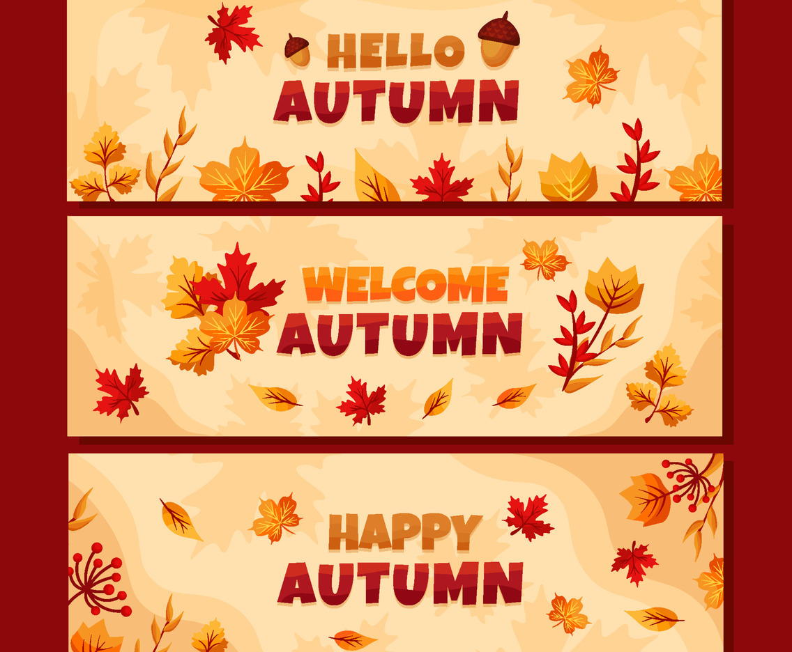 Autumn Floral Banner Vector Art & Graphics | freevector.com