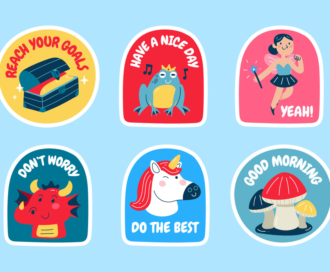 Cute Fantasy Themed Journaling Sticker Set Vector Art & Graphics ...