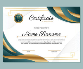 Gold Graduation Certificate Background Design Vector Art & Graphics ...