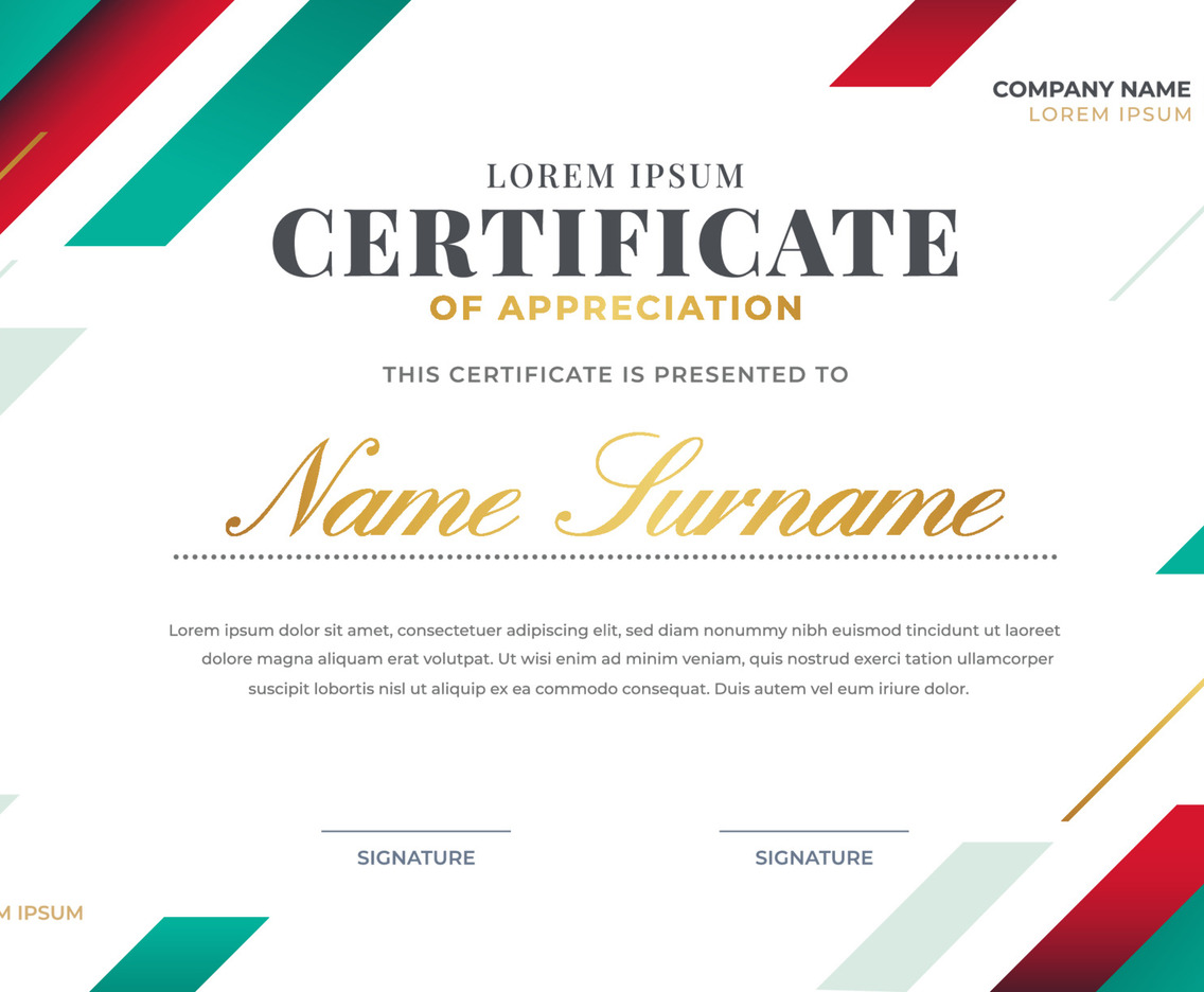 Certificate Of Appreciation Background Template Vector Art & Graphics ...