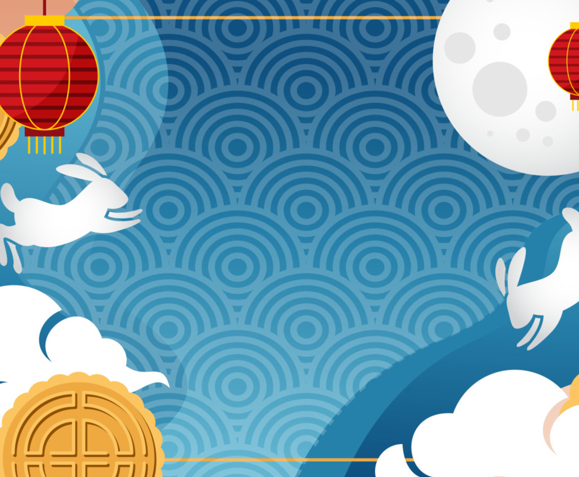 Chuseok Moon Cake Festival Background Vector Art & Graphics ...