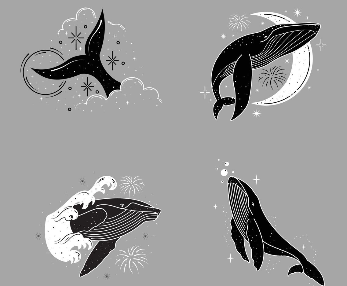 Celestial Whale Tattoos 50 Majestic Whale Tattoo Designs TattooBloq